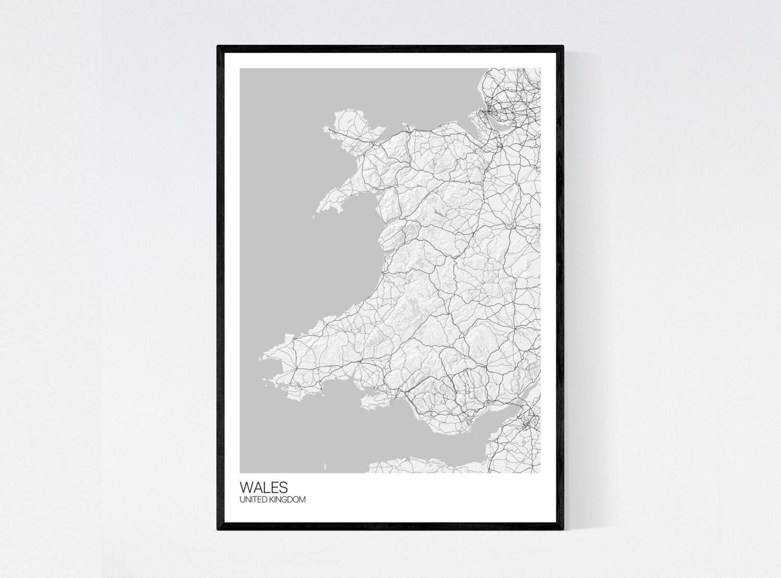Wales Topographic Map Print Many Colours Fast Delivery | Etsy