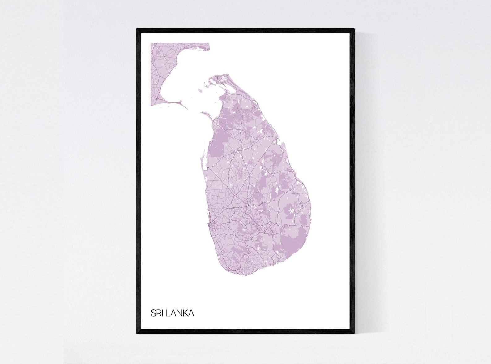 Sri Lanka Country Map Art Print Many Styles Art Quality | Etsy