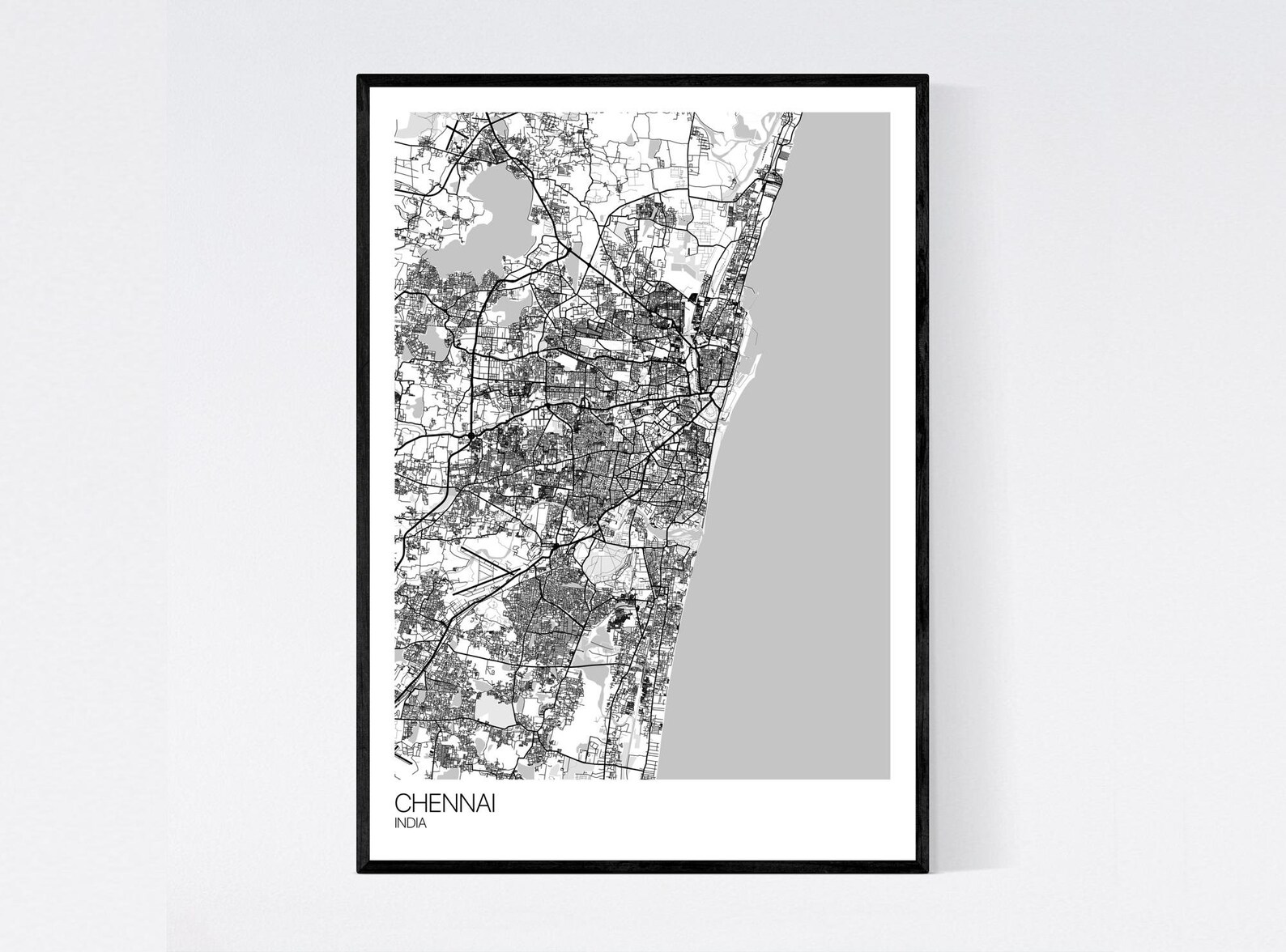 Chennai India Map Art Print Many Styles Art Quality Paper - Etsy