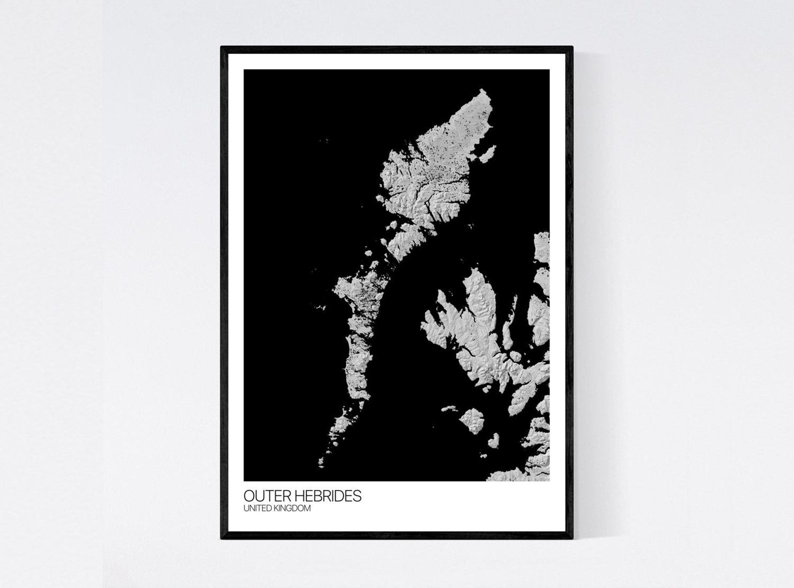 Outer Hebrides Topographic Map Print Many Colours Fast | Etsy UK