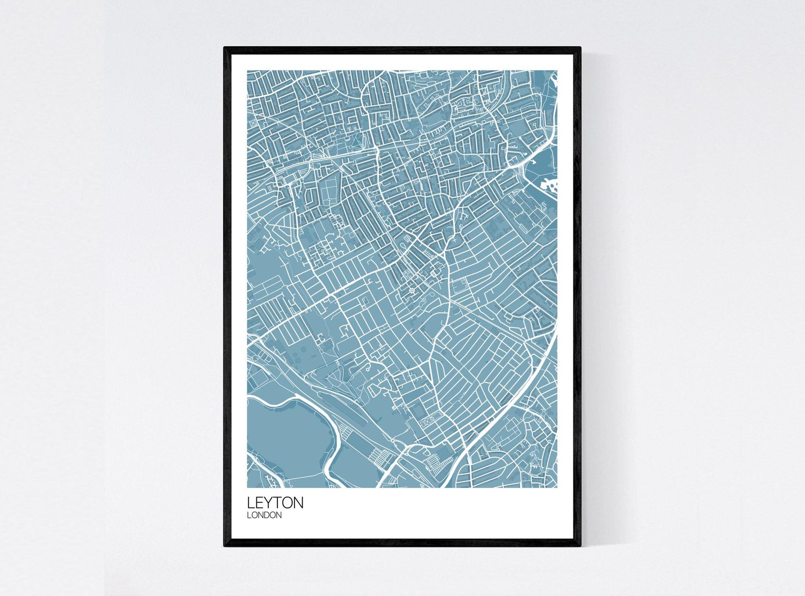 Leyton England Map Art Print Many Styles 350gsm Art - Etsy UK