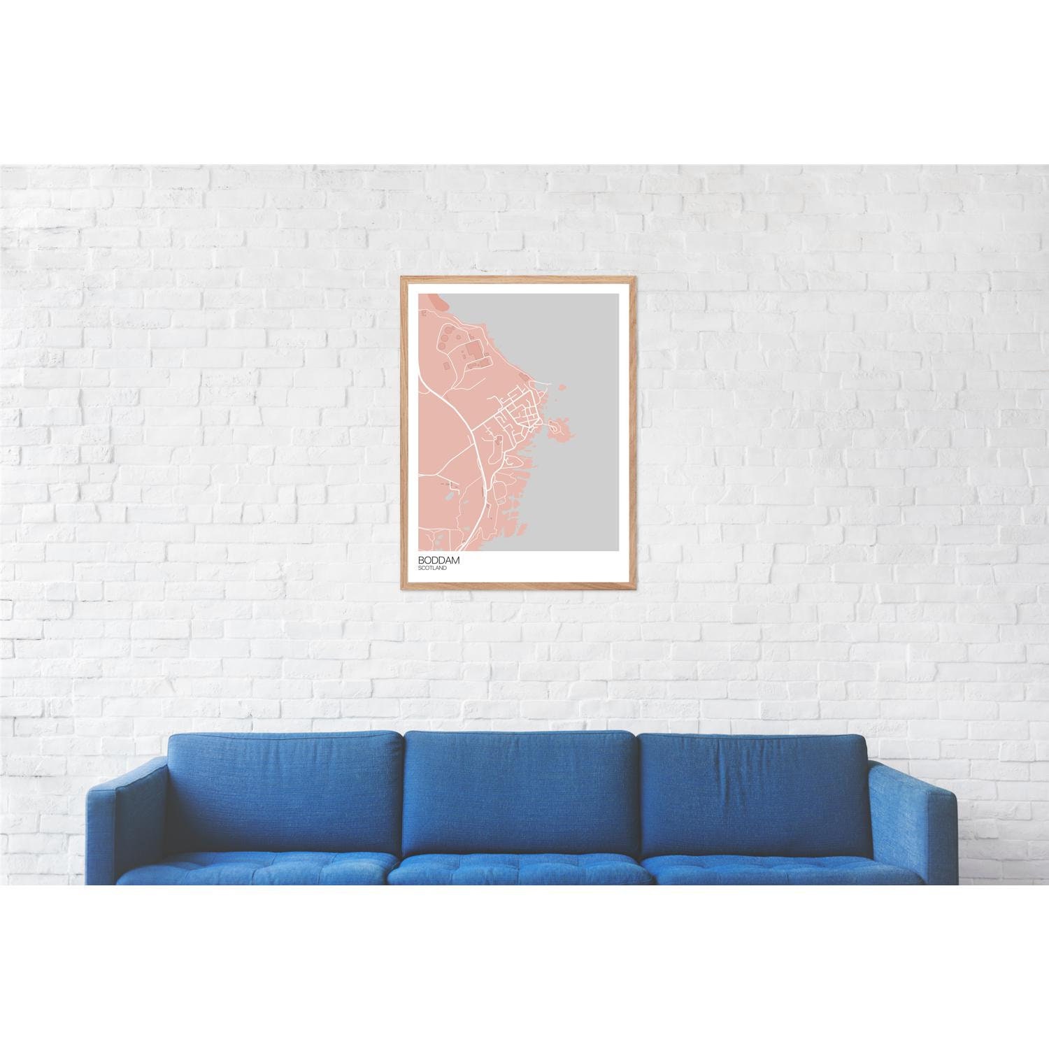 Boddam Scotland Map Art Print Many Styles 350gsm Art | Etsy