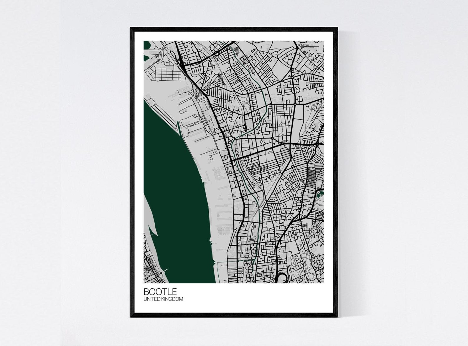 Bootle United Kingdom Map Print Many Colours Fast | Etsy