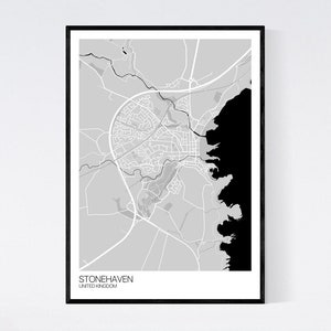 Stonehaven, Scotland City Map Art Print Many Styles 350gsm Art Quality ...