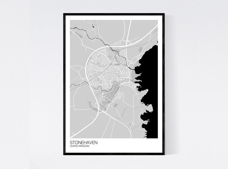 Stonehaven Scotland City Map Art Print Many Styles 350gsm - Etsy