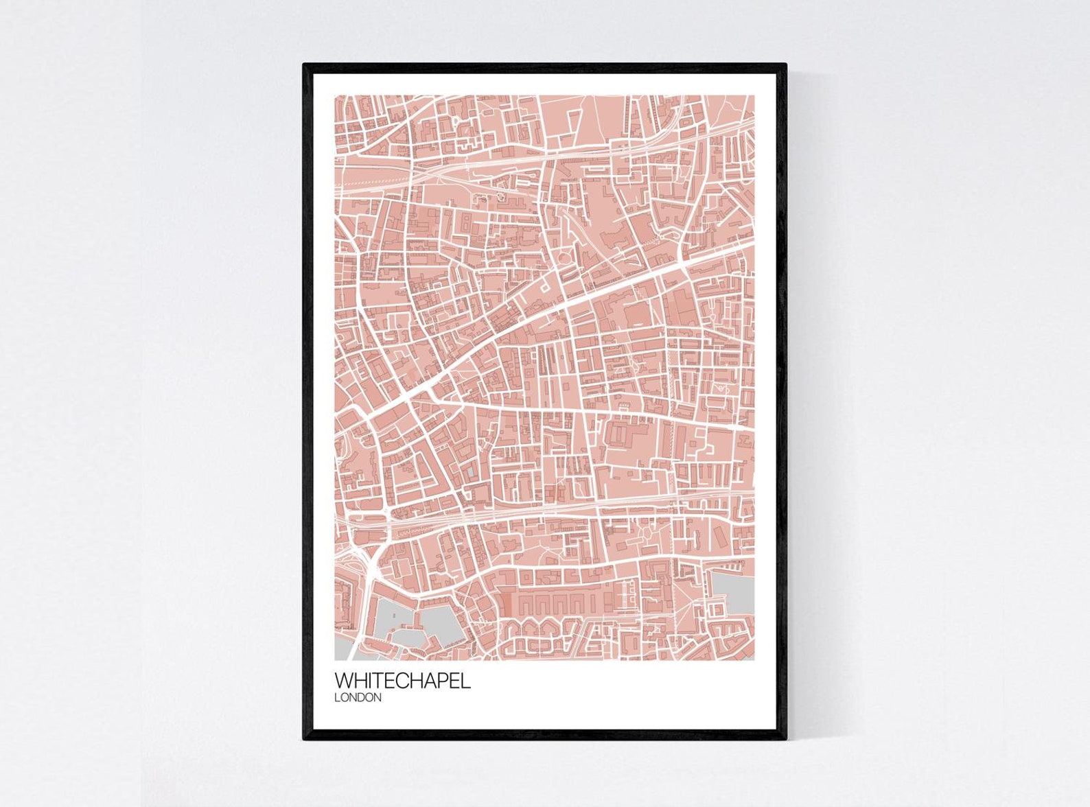Whitechapel London Map Art Print Many Colours 350gsm Art - Etsy