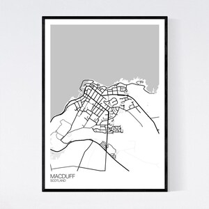 Macduff Scotland Map Art Print Many Styles 350gsm Art - Etsy
