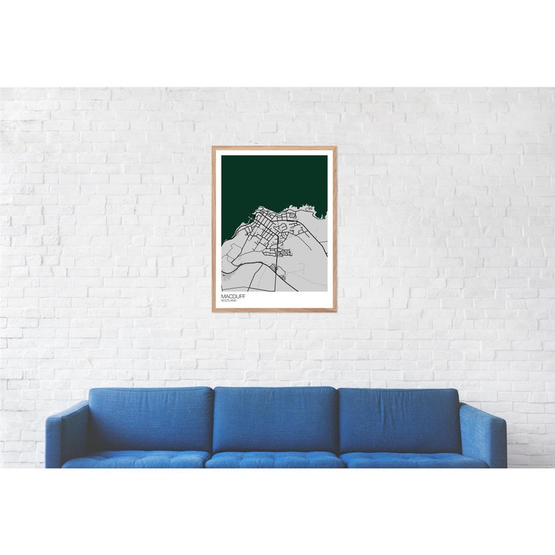 Macduff Scotland Map Art Print Many Styles 350gsm Art | Etsy