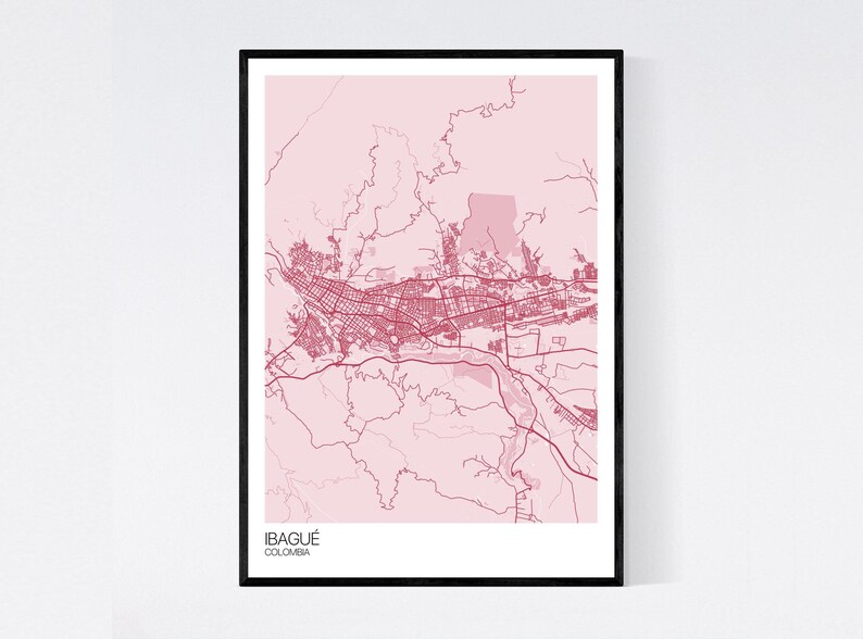 Ibague Colombia Map Art Print Many Styles 350gsm Art - Etsy