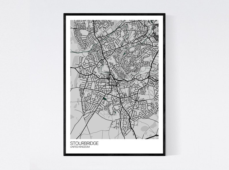 Stourbridge Map Art Print Many Styles 350gsm Art Quality | Etsy