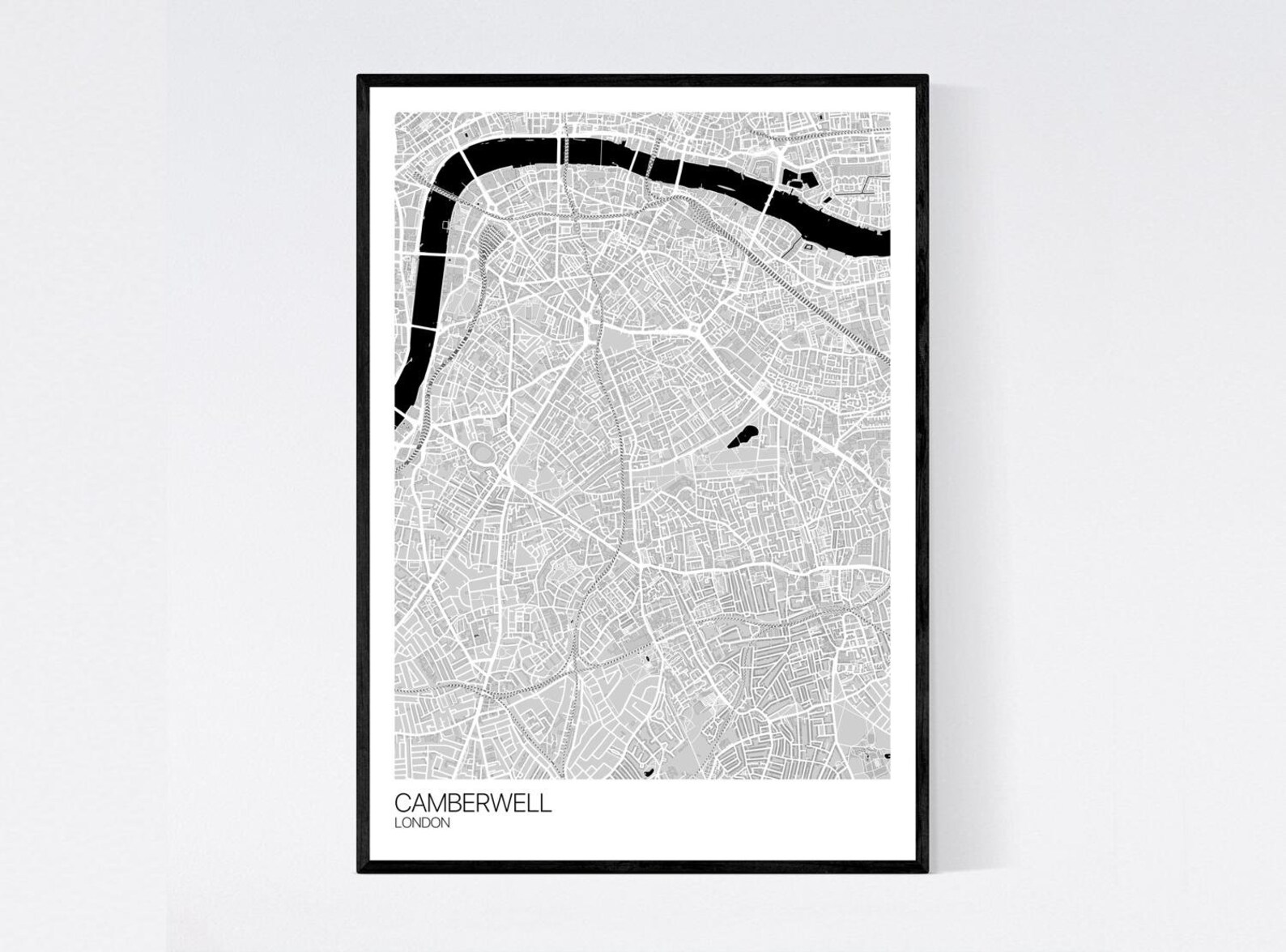 Camberwell London Map Art Print Many Colours 350gsm Art - Etsy