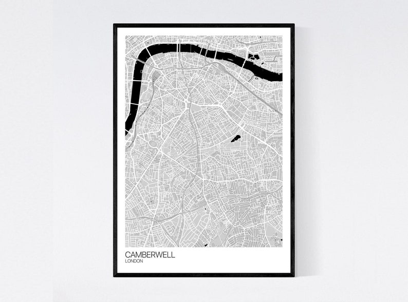 Camberwell London Map Art Print Many Colours 350gsm Art - Etsy