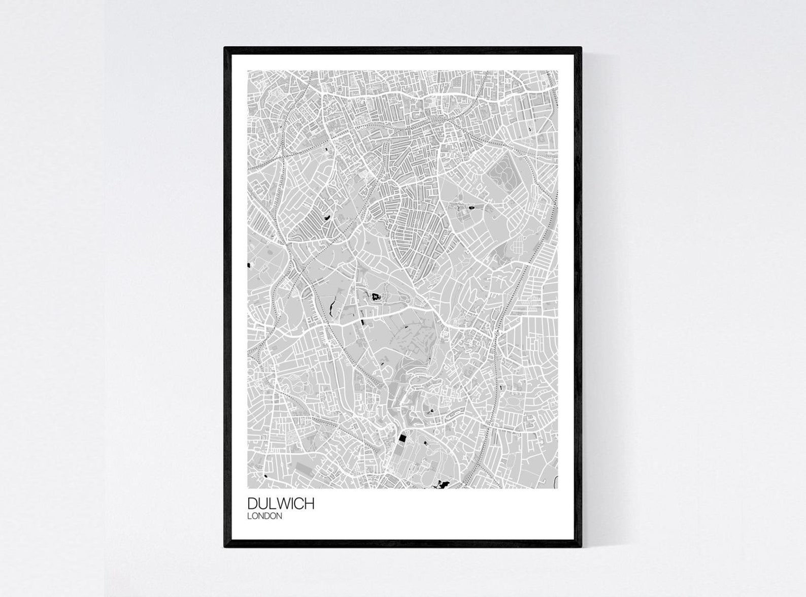 Dulwich London Map Art Print Many Colours 350gsm Art | Etsy