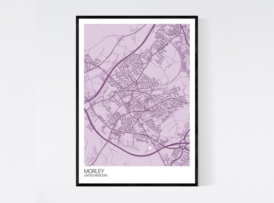 Morley Map Print Many Colours 350gsm Art Quality Paper Fast Delivery ...