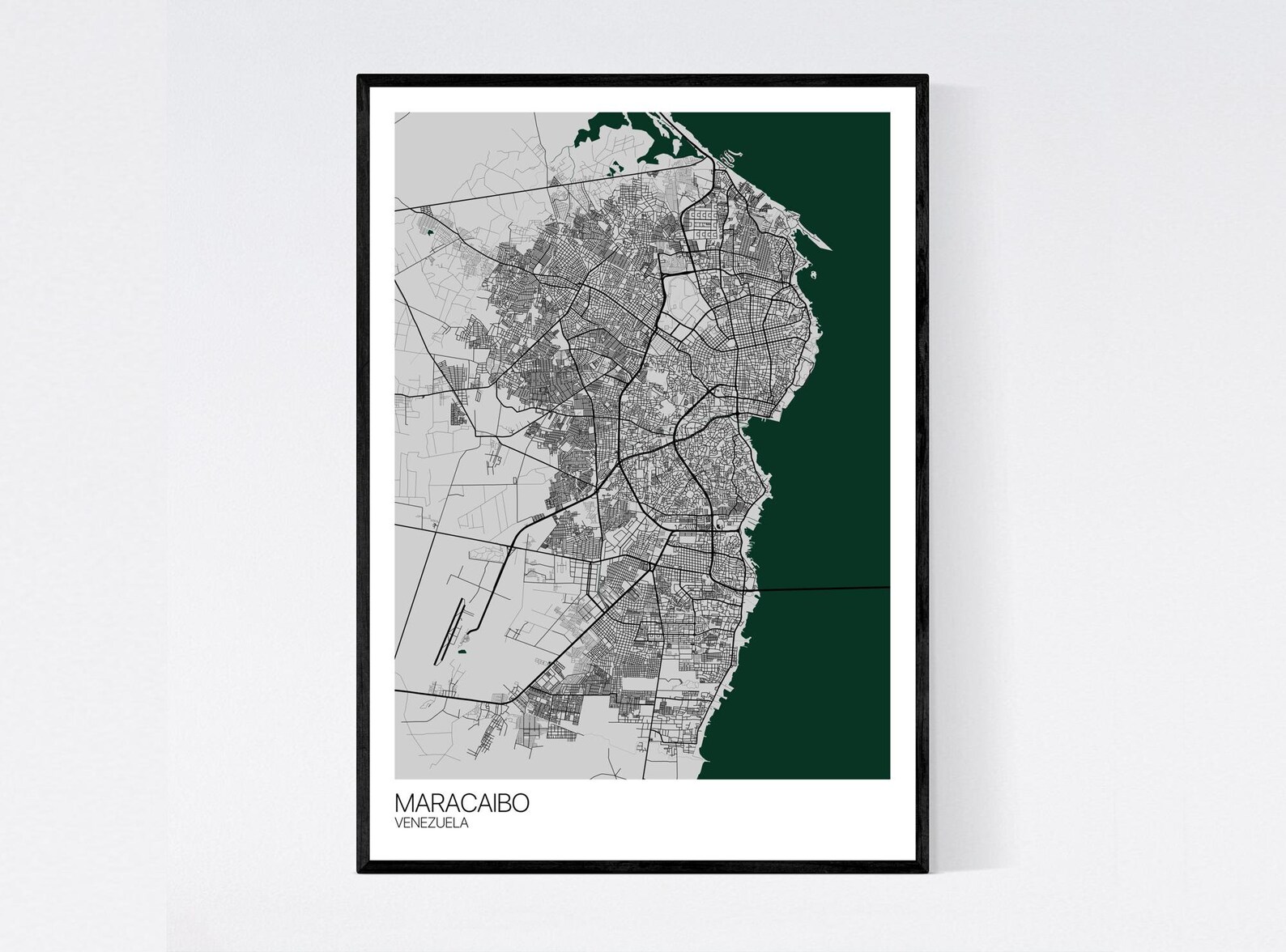 Maracaibo Venezuela Map Art Print Many Styles 350gsm Art - Etsy