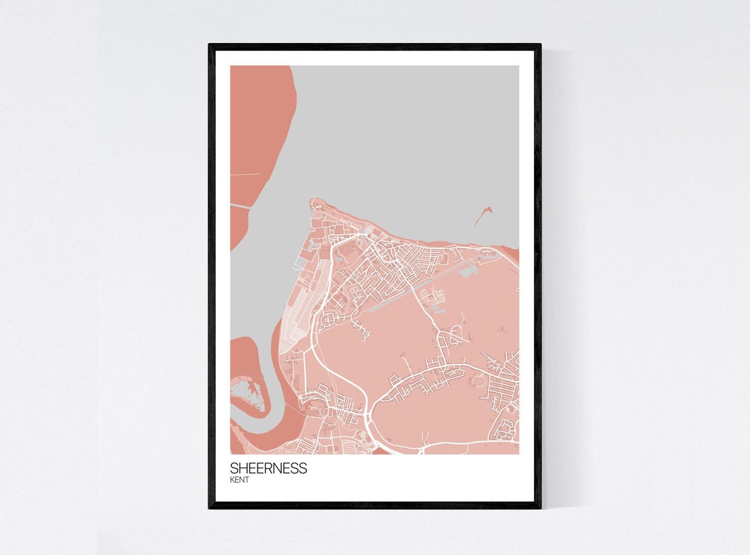 Sheerness Kent Map Art Print Many Styles 350gsm Art - Etsy