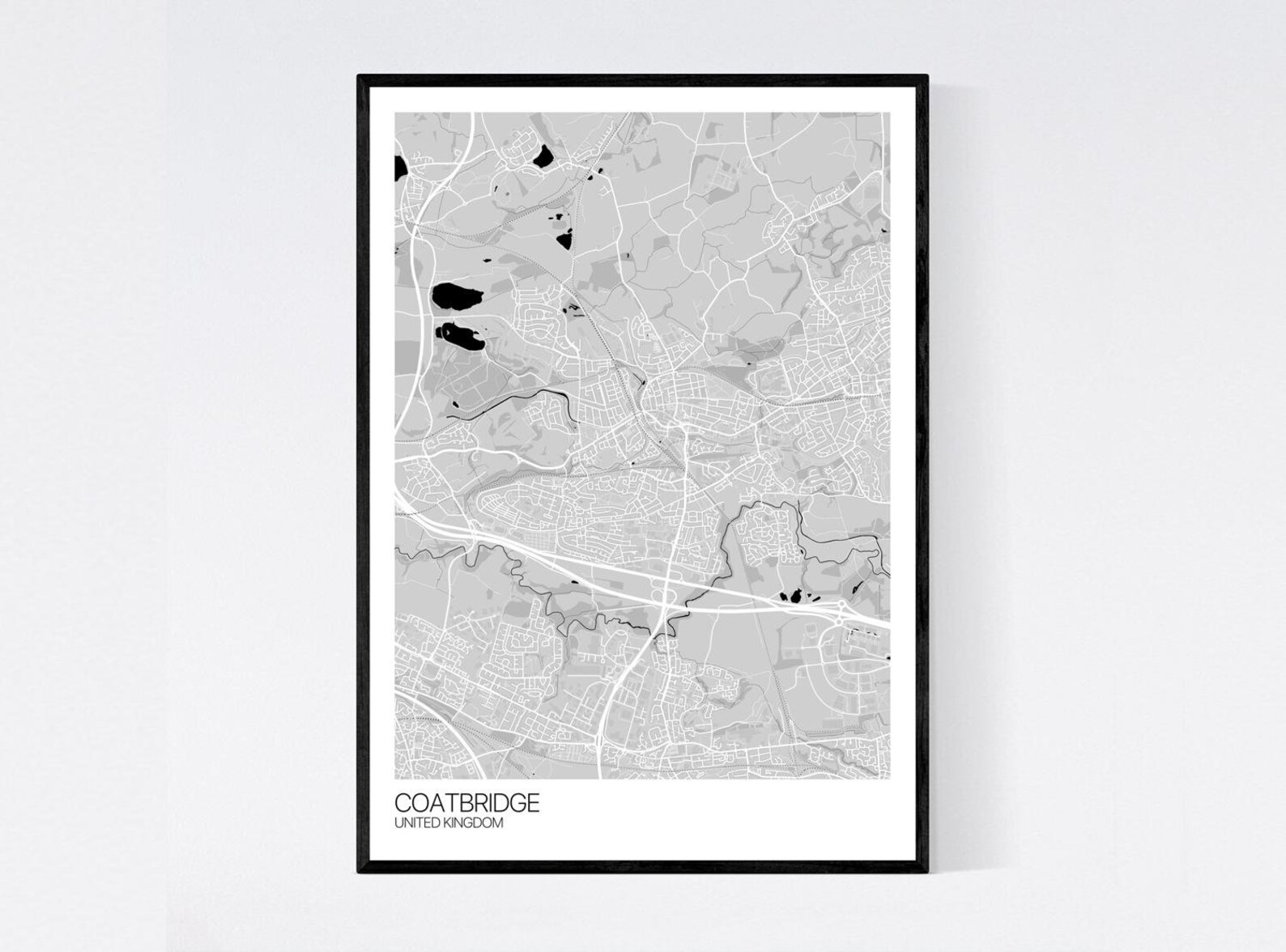 Coatbridge Scotland City Map Art Print Many Styles 350gsm | Etsy