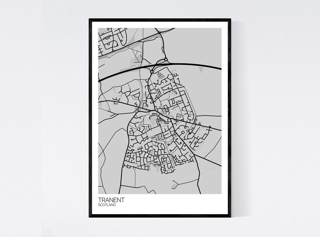 Tranent, Scotland Map Art Print Many Styles 350gsm Art Quality Paper ...