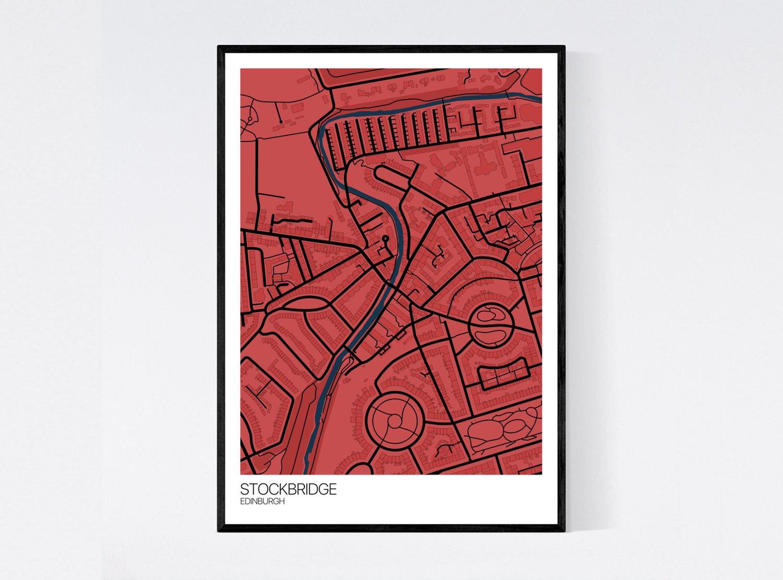 Stockbridge Edinburgh City Map Art Print Many Colours - Etsy UK