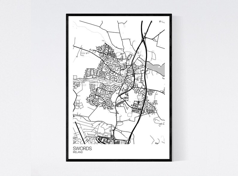 Swords City Map Art Print Many Styles 350gsm Art Quality - Etsy