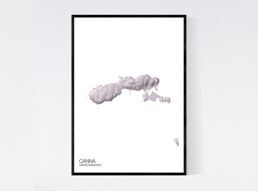 Canna, Scotland Topographic Map Print Many Colours Fast Delivery Custom ...