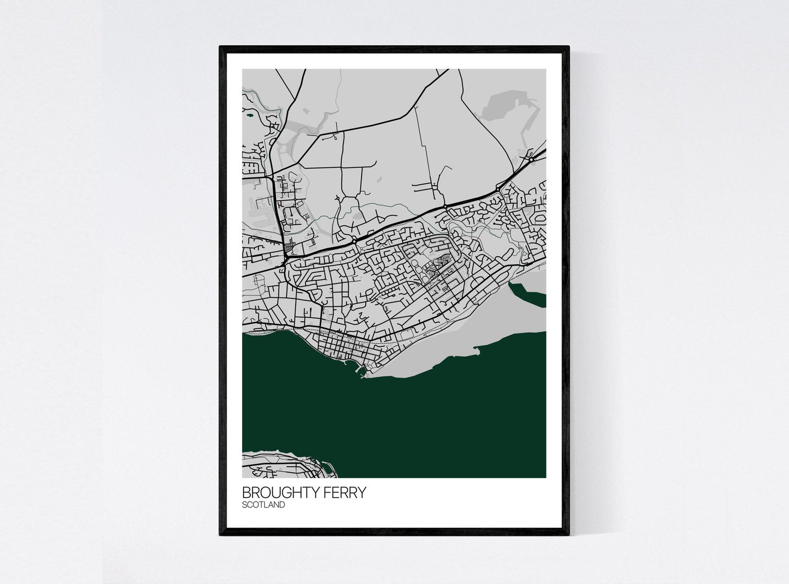 Broughty Ferry Scotland Map Art Print Many Styles 350gsm - Etsy UK