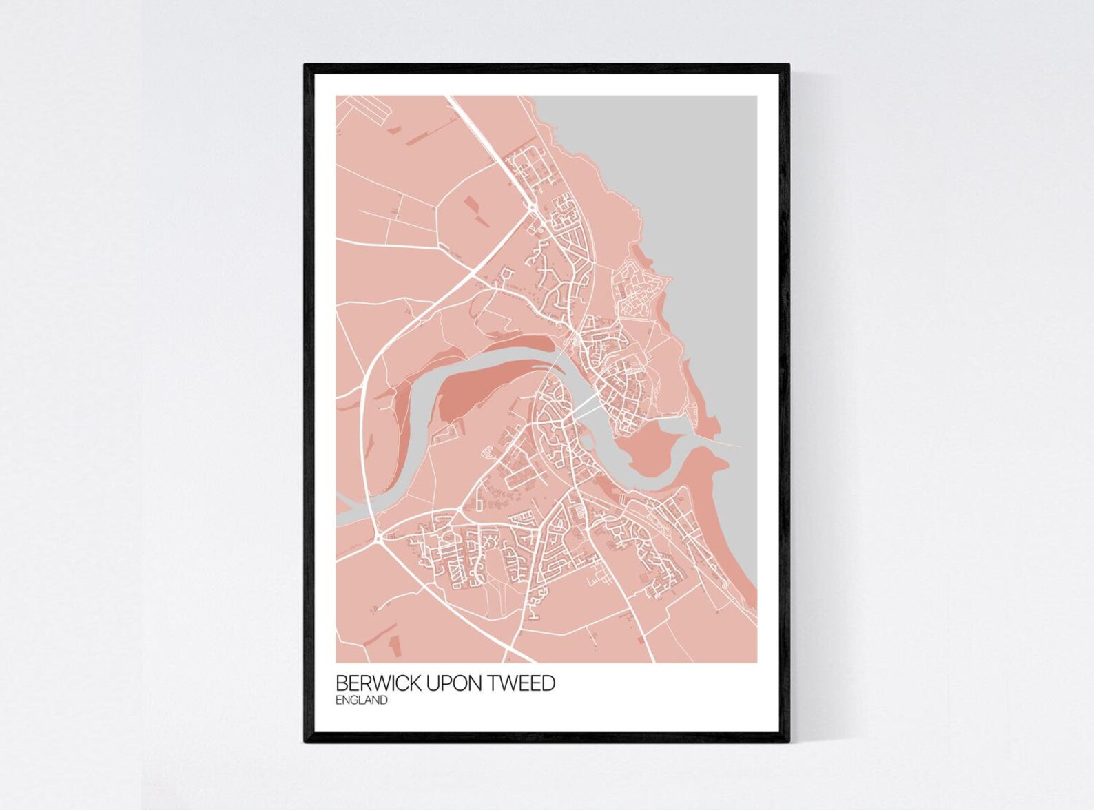 Berwick Upon Tweed England Map Art Print Many Styles | Etsy