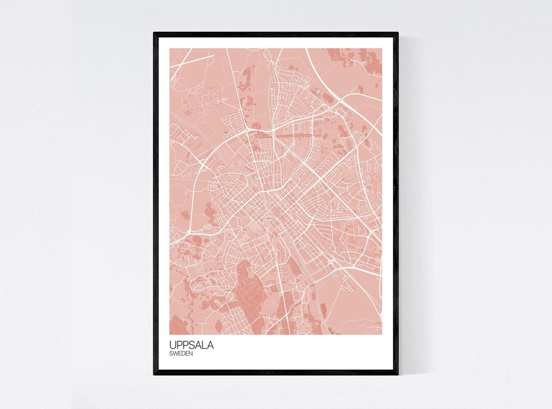 Uppsala, Sweden Map Art Print Many Styles 350gsm Art Quality Paper Fast ...