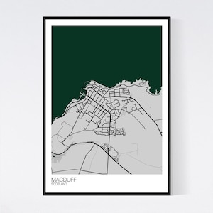 Macduff Scotland Map Art Print Many Styles 350gsm Art - Etsy