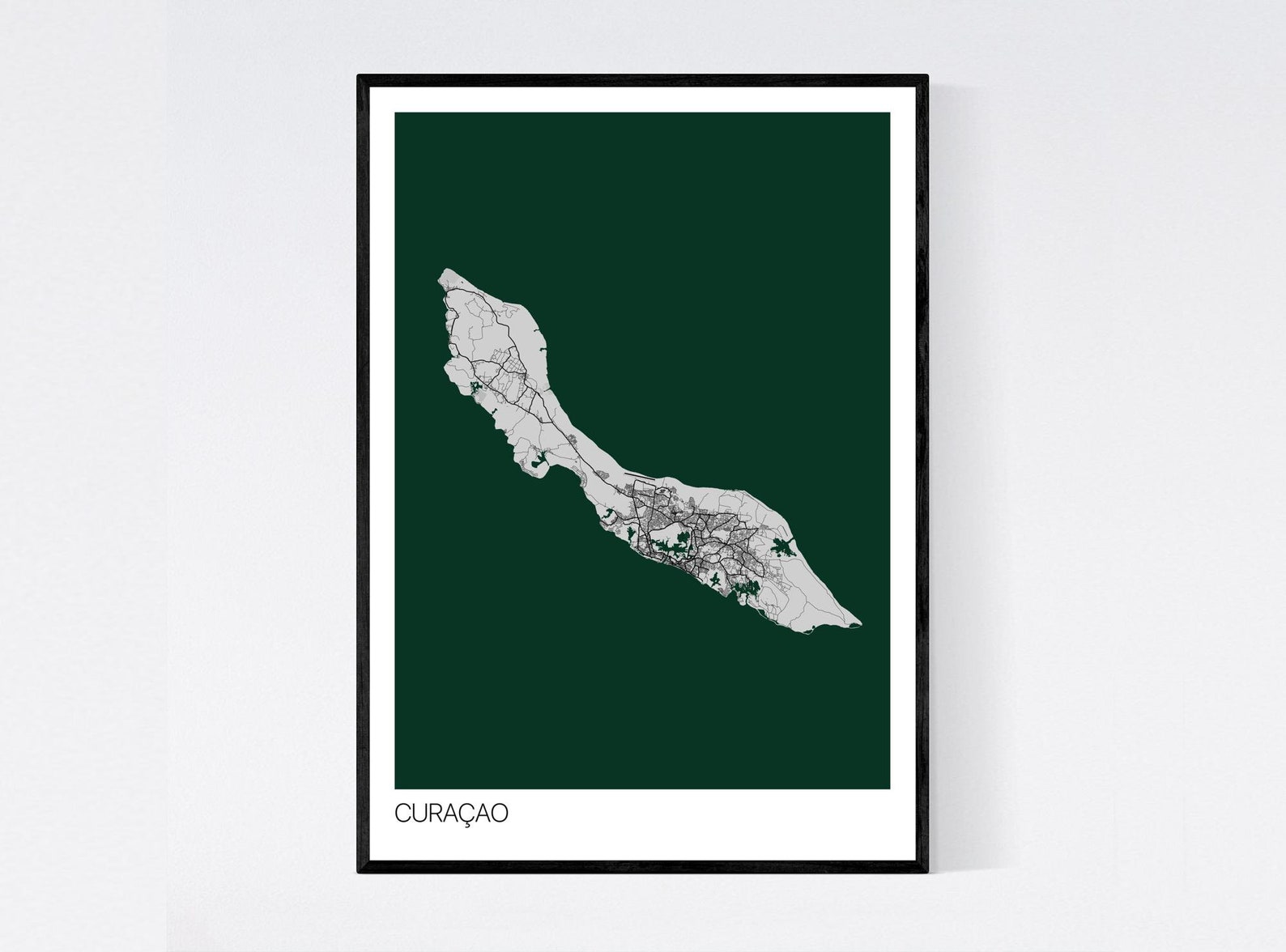 Curaçao Island Map Art Print Many Styles 350gsm Art - Etsy