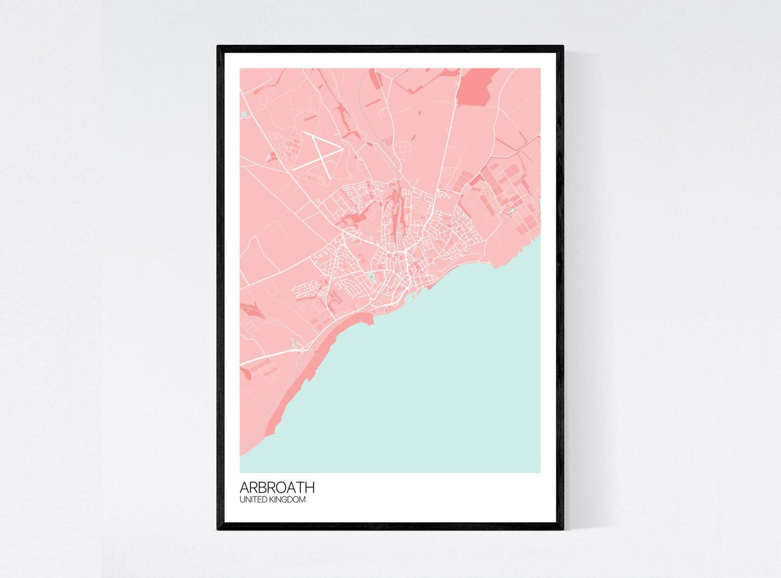 Arbroath Scotland City Map Art Print Many Styles 350gsm - Etsy UK