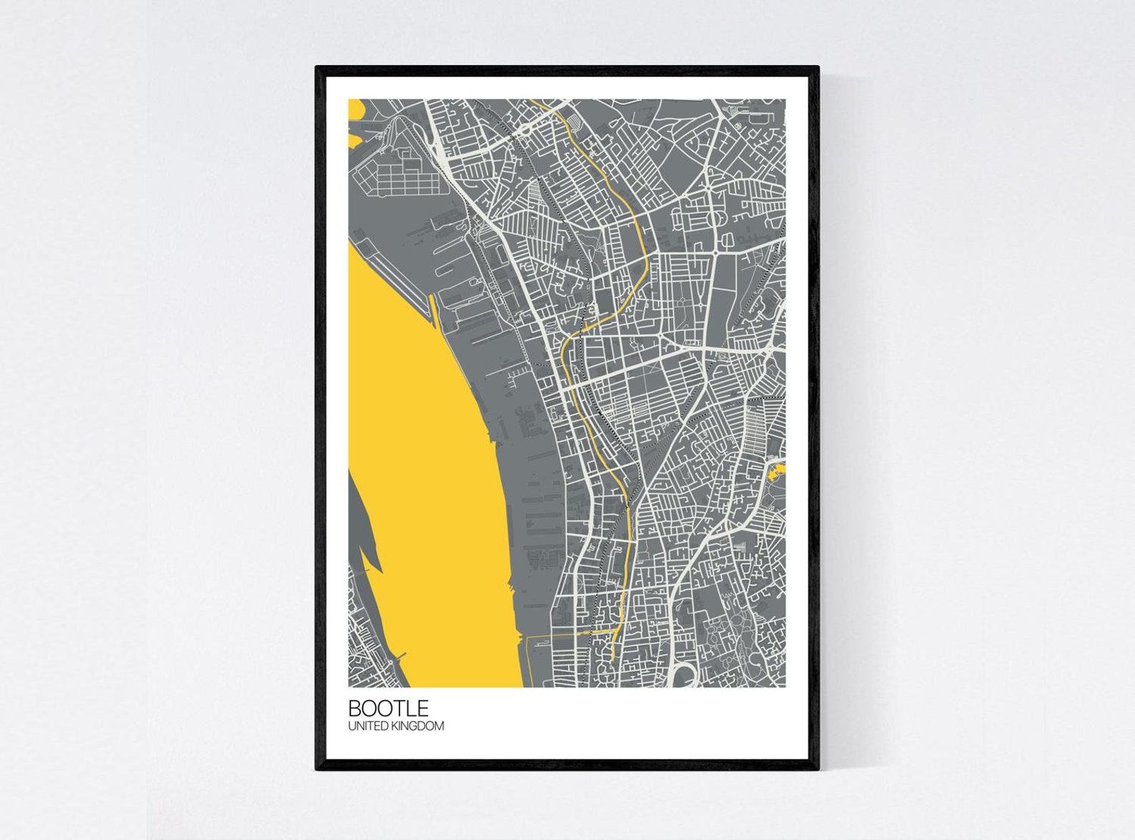 Bootle United Kingdom Map Print Many Colours Fast | Etsy