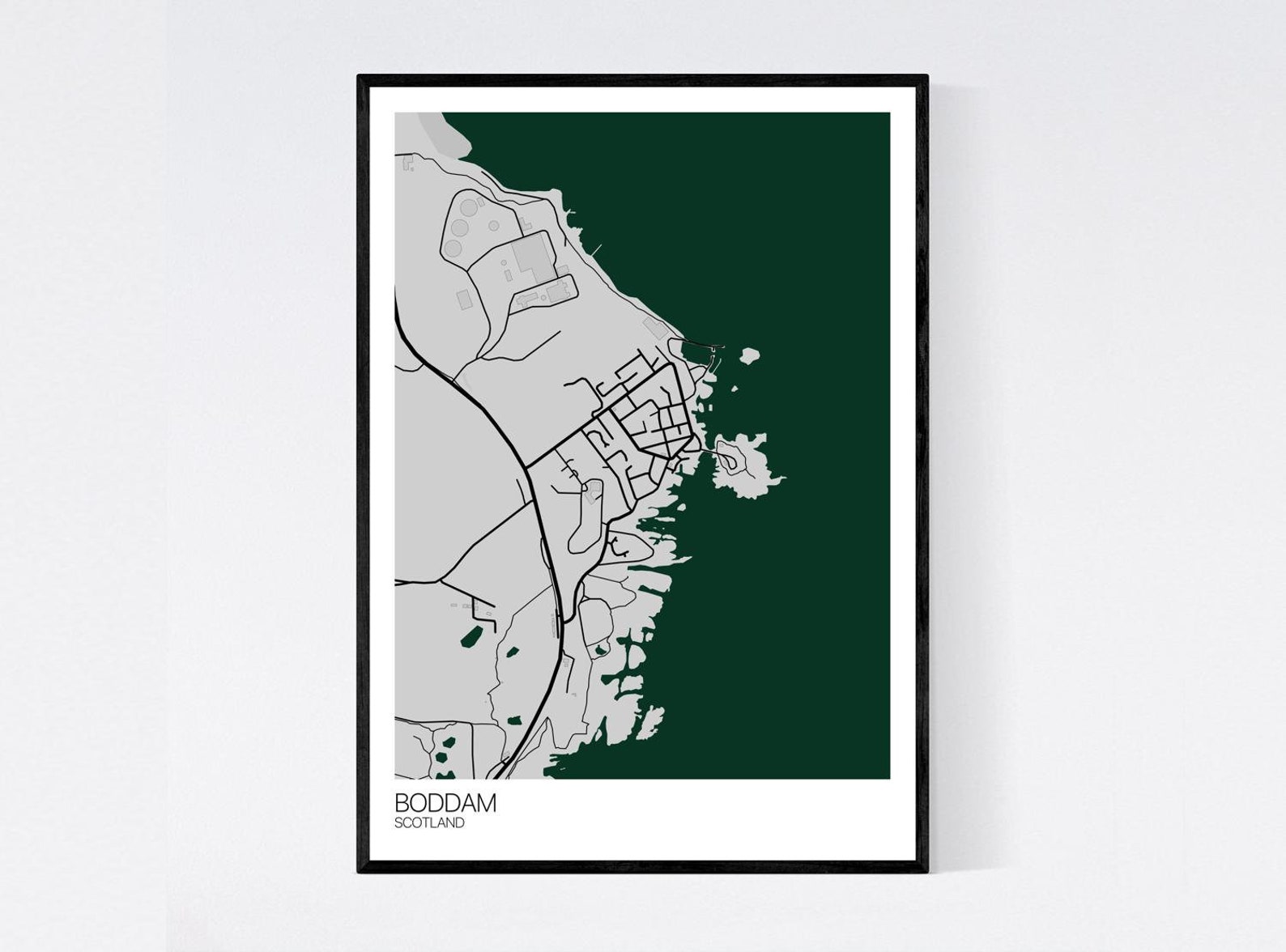 Boddam Scotland Map Art Print Many Styles 350gsm Art | Etsy
