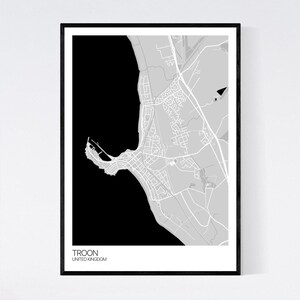 Troon Scotland City Map Art Print Many Styles 350gsm Art - Etsy