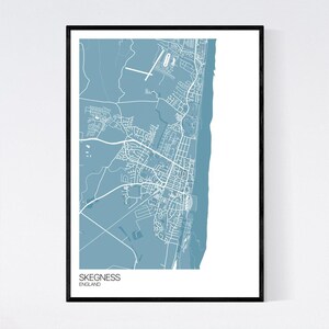 Skegness England Map Art Print Many Styles 350gsm Art - Etsy