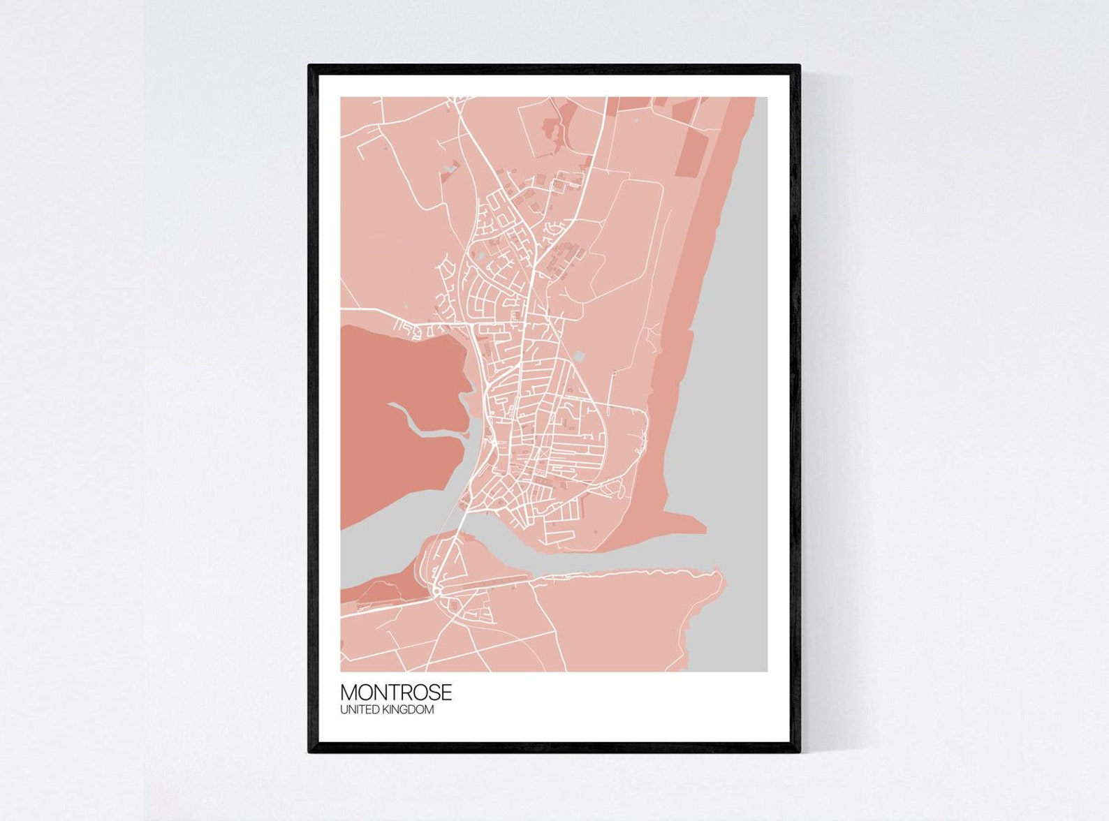 Montrose Scotland City Map Art Print Many Styles 350gsm | Etsy