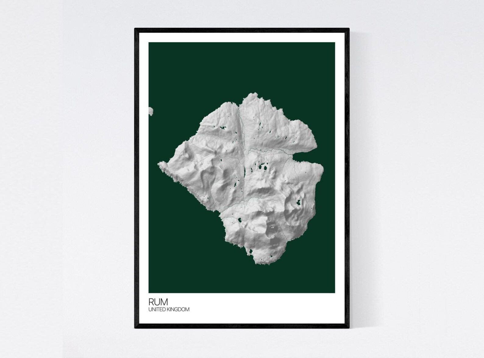 Isle of Rum Scotland Topographic Map Print Many Colours - Etsy