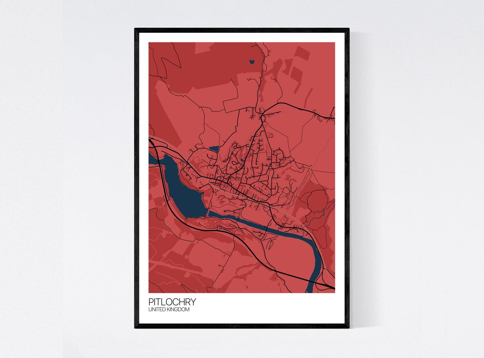Pitlochry Scotland Map Art Print Many Styles 350gsm Art | Etsy