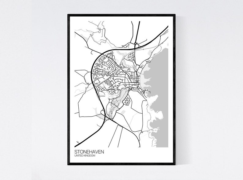 Stonehaven Scotland City Map Art Print Many Styles 350gsm - Etsy