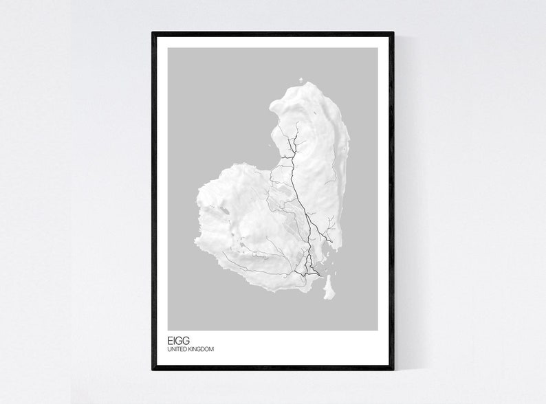 Eigg Scotland Topographic Map Print Many Colours Fast | Etsy