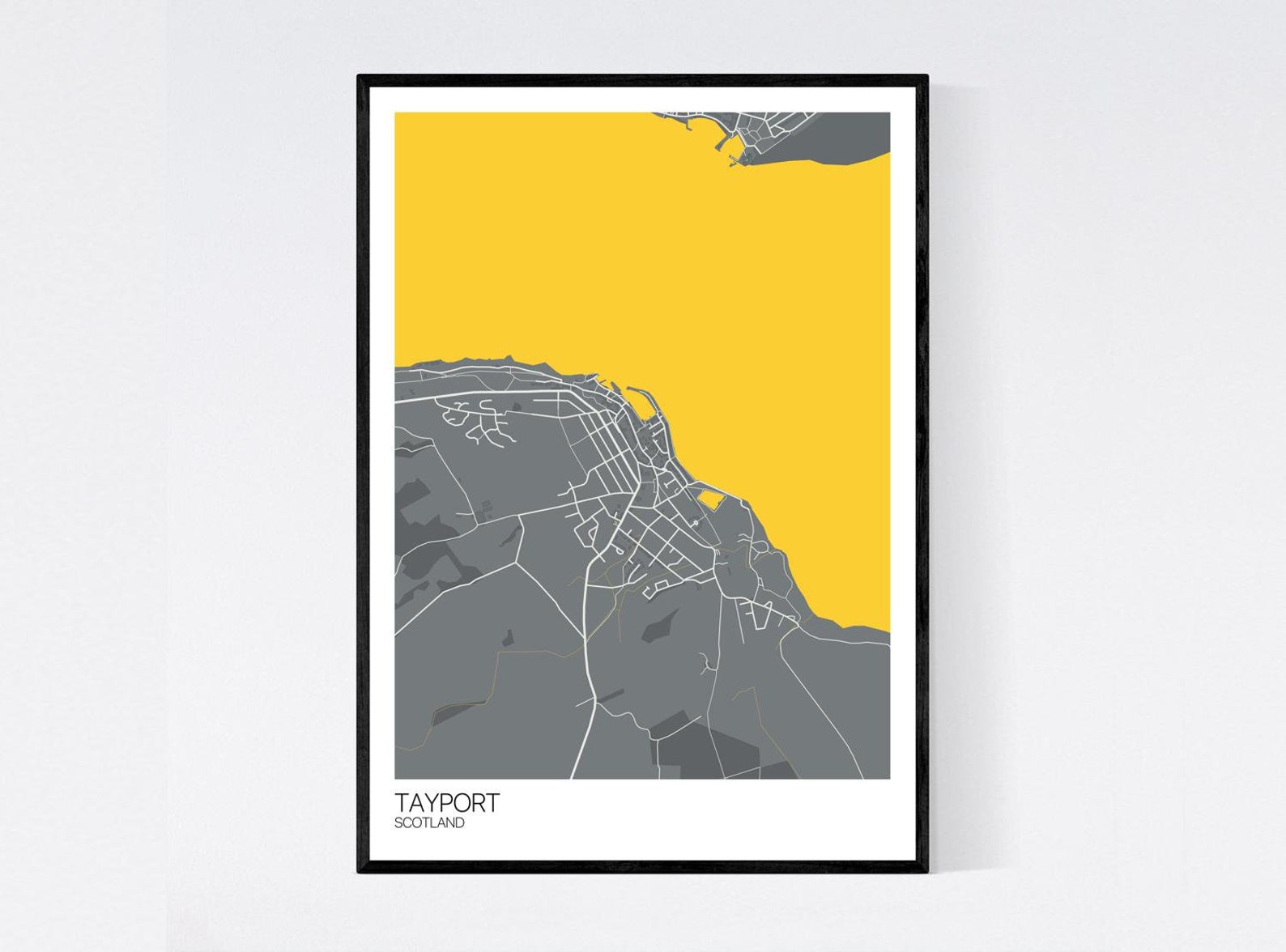 Tayport Scotland Map Art Print Many Styles 350gsm Art | Etsy