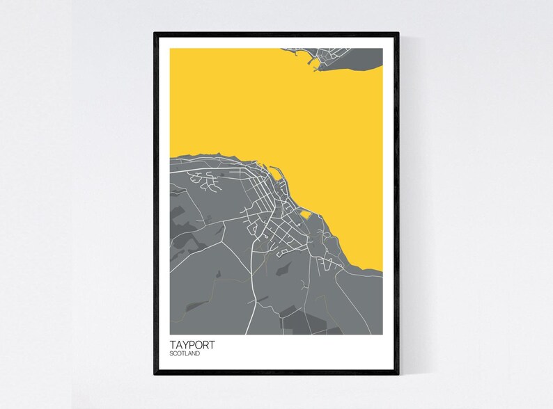 Tayport Scotland Map Art Print Many Styles 350gsm Art | Etsy