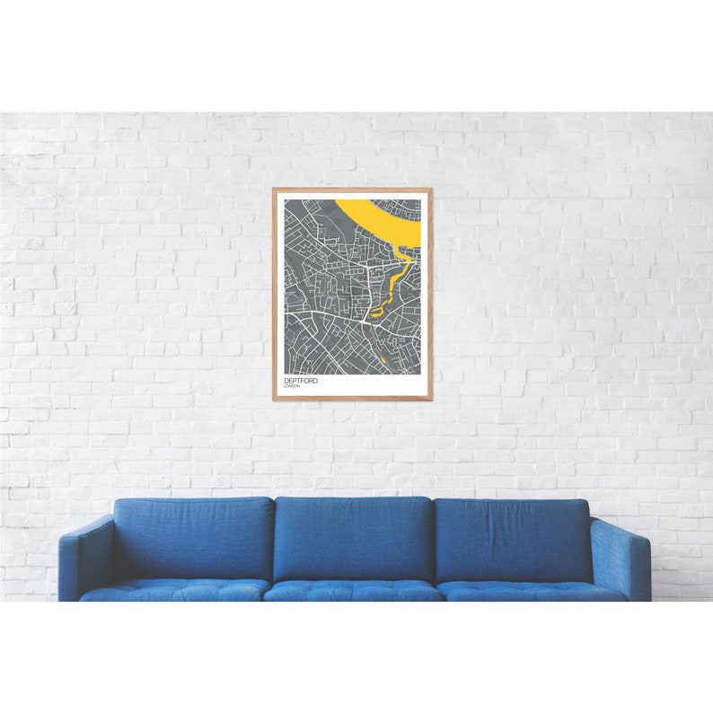 Deptford London Map Art Print Many Colours 350gsm Art - Etsy