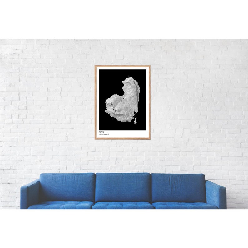 Eigg Scotland Topographic Map Print Many Colours Fast - Etsy