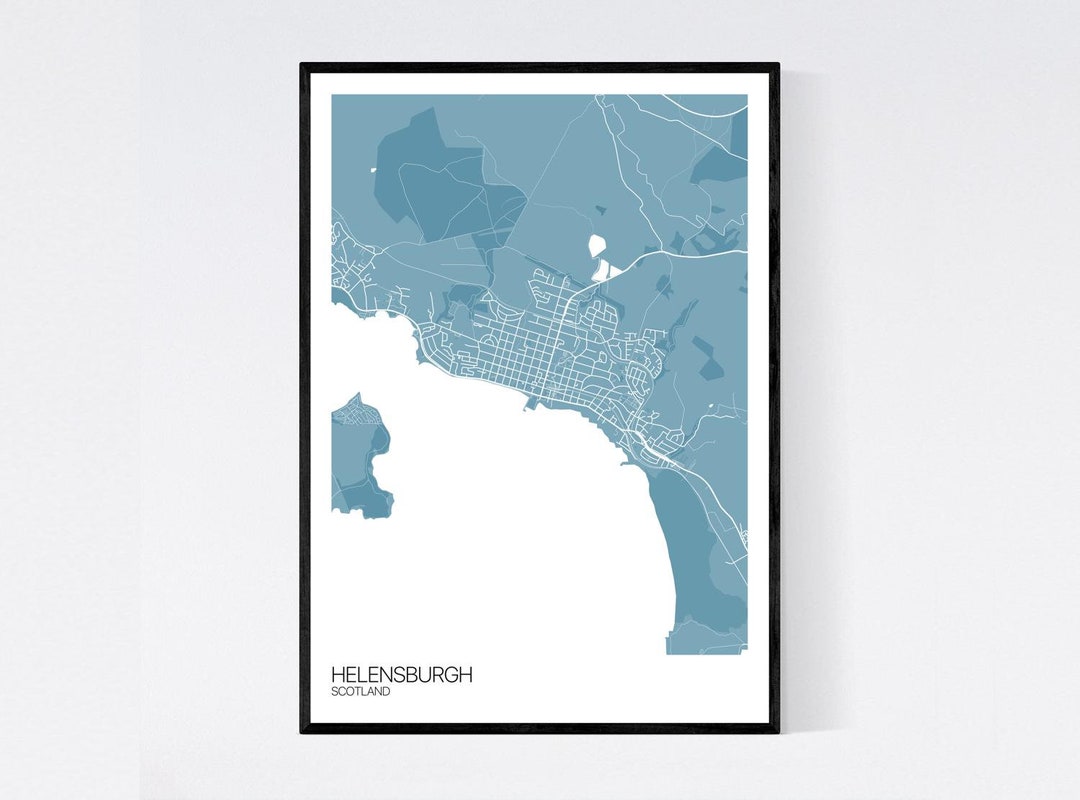 Helensburgh, Scotland Map Art Print Many Styles 350gsm Art Quality ...