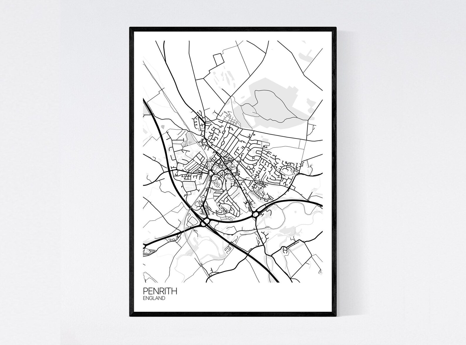 Penrith England Map Art Print Many Colours 350gsm Art - Etsy