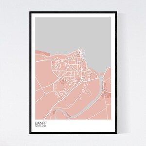 Banff Scotland Map Art Print Many Styles 350gsm Art - Etsy