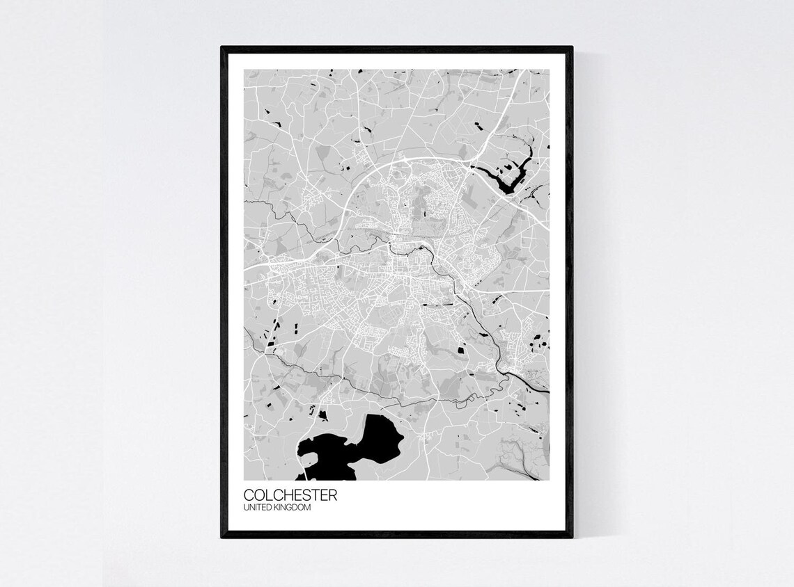 Colchester United Kingdom City Map Art Print Many Styles - Etsy UK