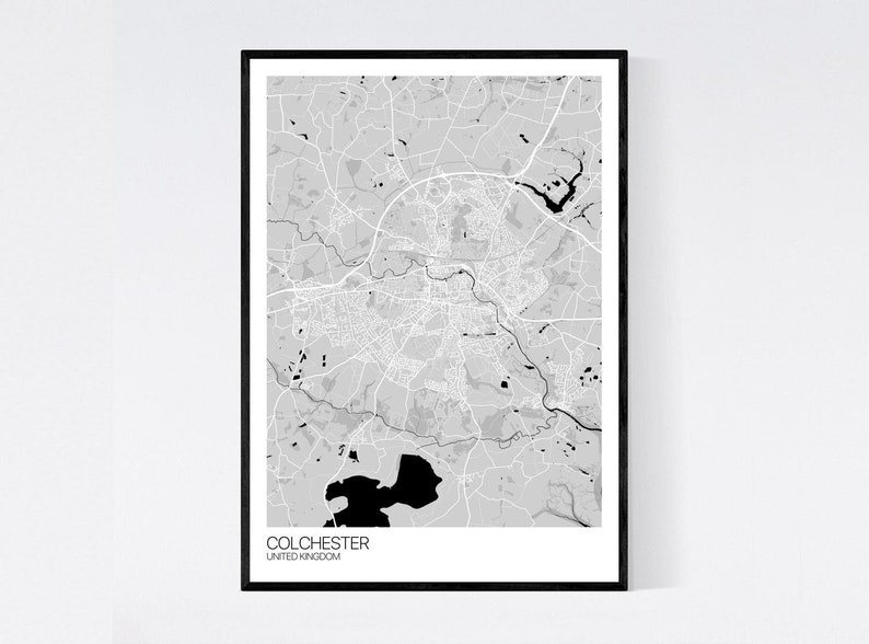 Colchester United Kingdom City Map Art Print Many Styles - Etsy