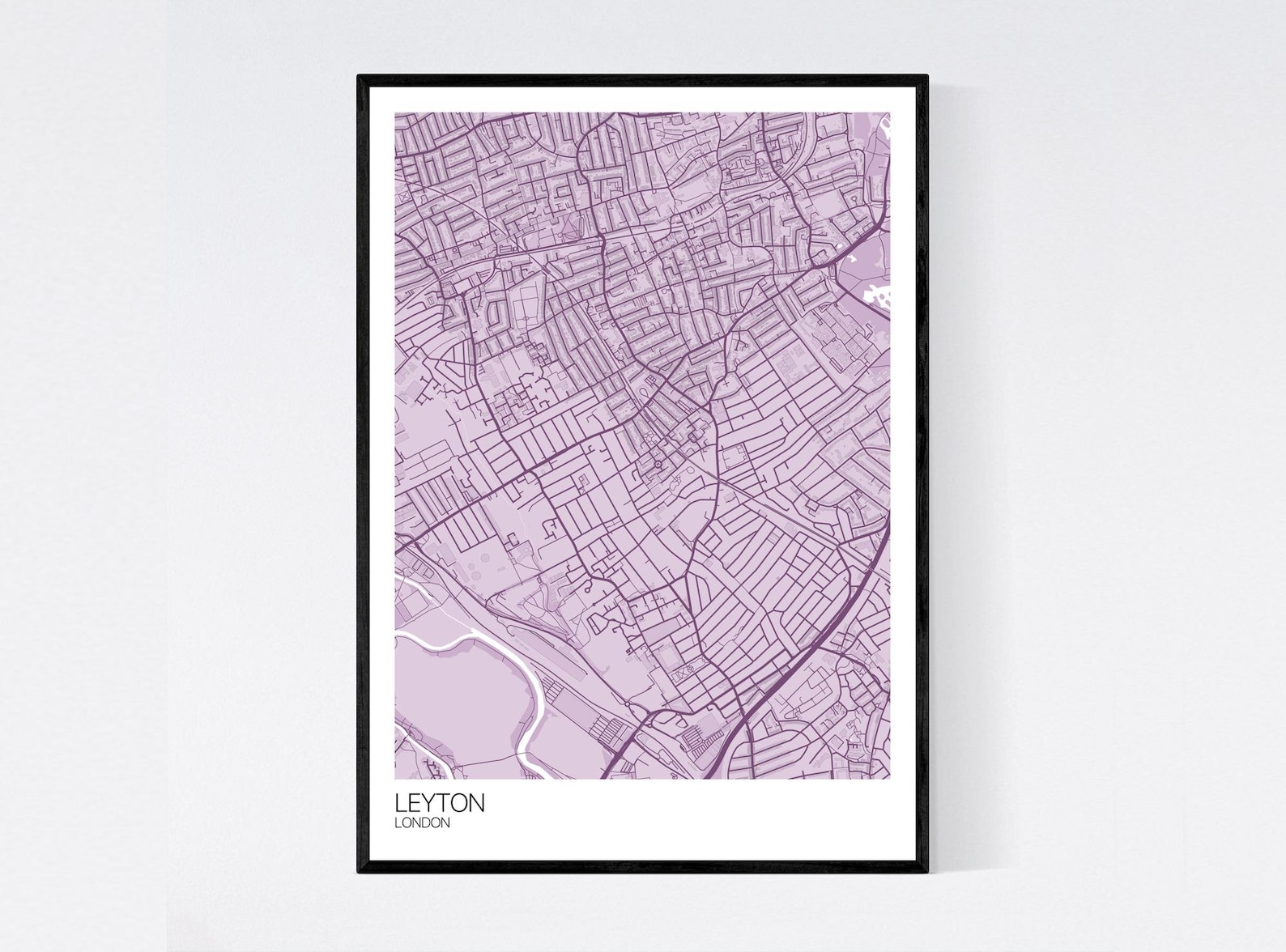 Leyton England Map Art Print Many Styles 350gsm Art - Etsy UK